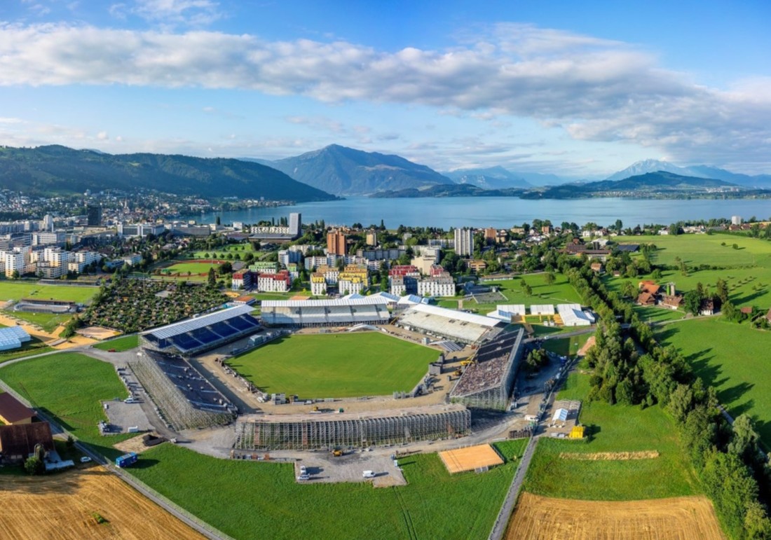 ESAF Aufbauarbeiten in vollem Gange